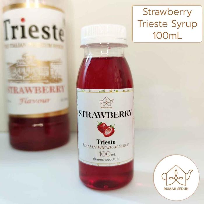 Jual 100mL Sirup Strawberry merk Trieste - Stoberi Italian Premium ...