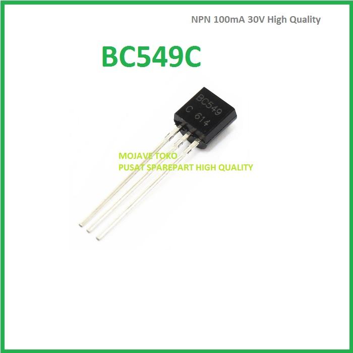 Jual BC549C BC549 549 Transistor NPN 100mA 30V High Quality - Kab ...