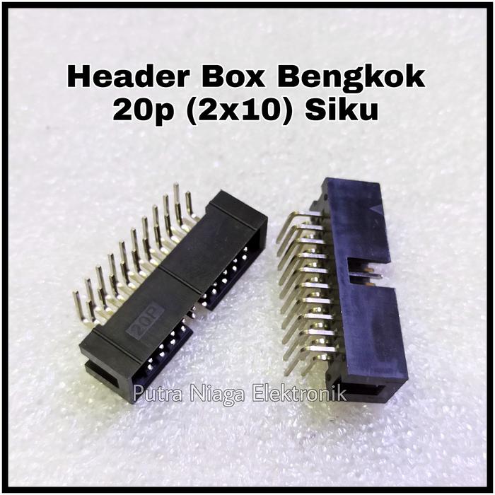 Jual Header Box 20p Siku IDC Male 20pin JTAG(2x10) Soket PCB 20 Pin ...