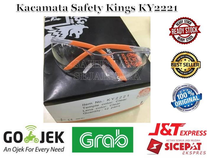 Jual kaca mata safety kings ky 2221 clear Original Safety Glass Kings ...