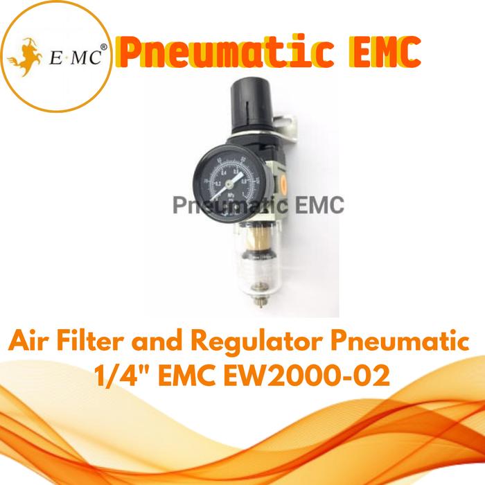Jual Air Filter and Regulator Pneumatic 1/4" EMC EW2000-02 - Jakarta Barat - Hydraulic Pneumatic ...