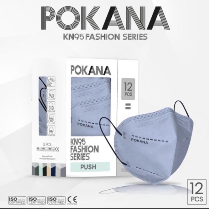 Jual Masker Pokana KN95 Fashion isi 12 pcs - Bell Air Blue - Kota Depok ...