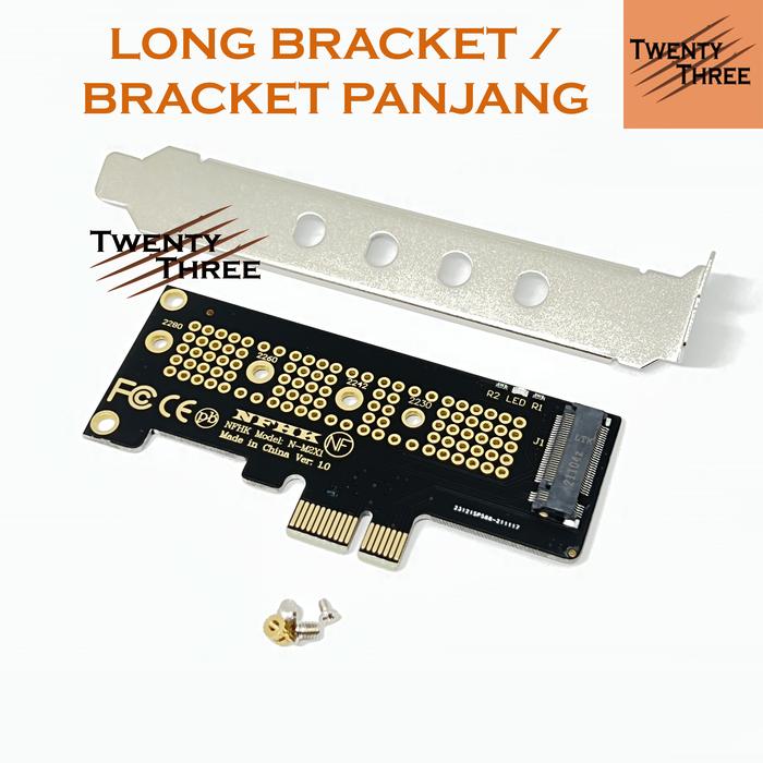 Jual Pcie X1 To Nvme Adapter Converter Ssd Pcie Pci Express 1x Long ...