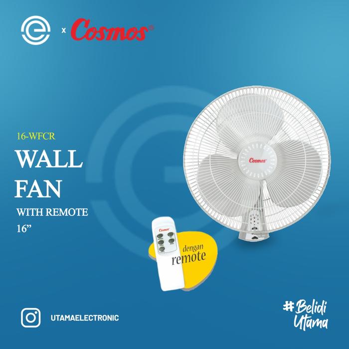 Jual COSMOS Wall Fan Remote 16 Inch 16-WFCR - Jakarta Pusat - UTAMA ...