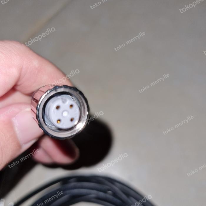 Jual M12 Cable connector sensor 4 pin female straight 5 Meter Ori Omron ...