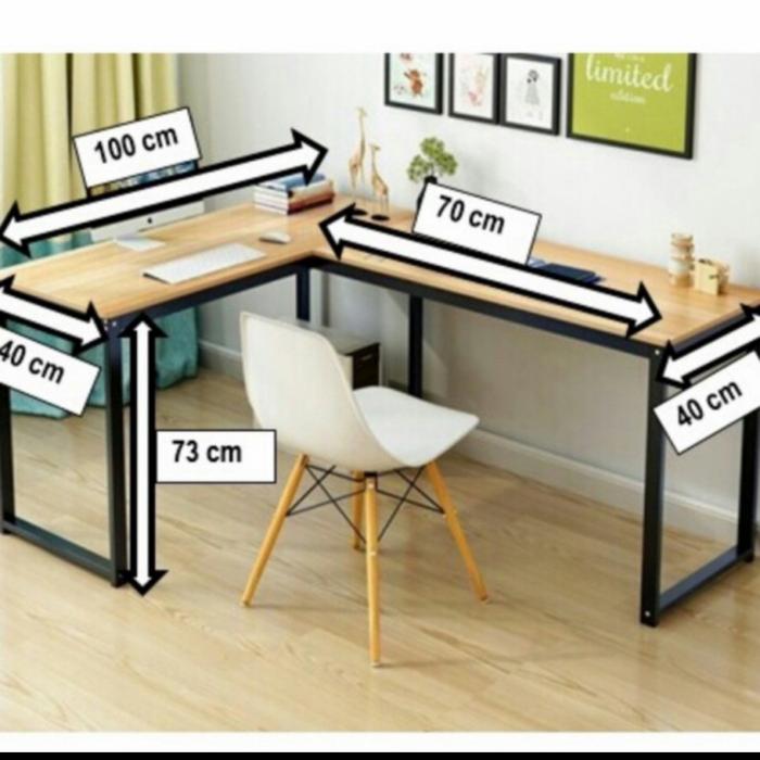 Jual meja kerja leter L - Kota Depok - table center furnitur | Tokopedia