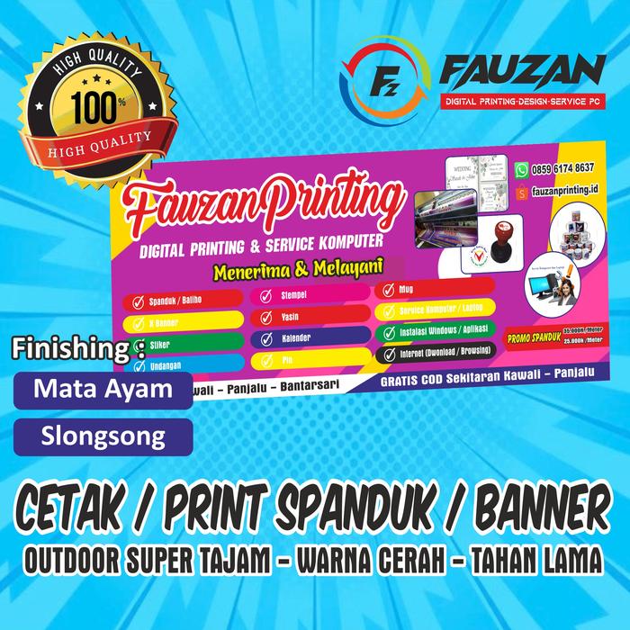 Jual Cetak Spanduk Custom 1 Hari Jadi ( GRATIS DESAIN ) Banner Custom ...
