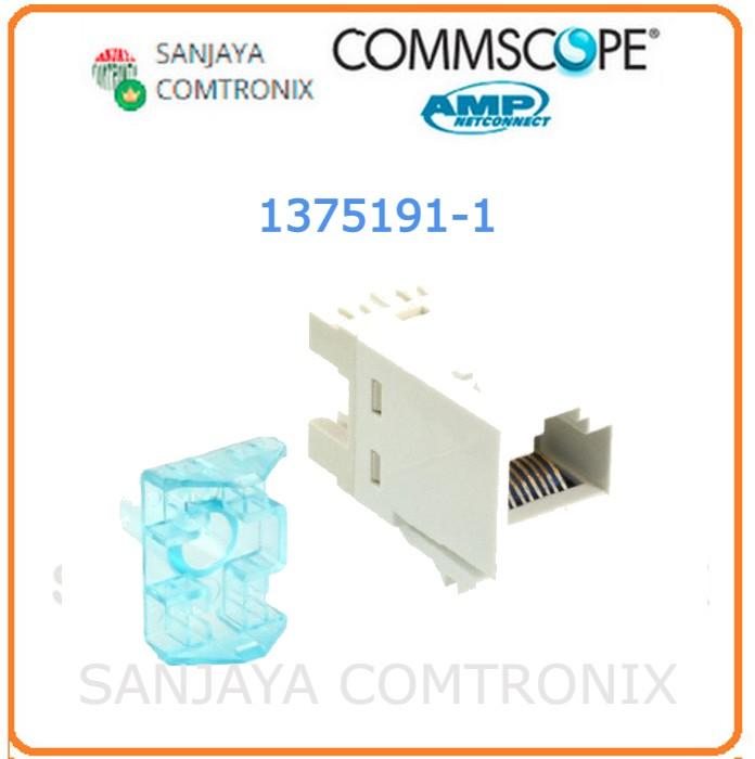 Jual AMP Commscope 1375191-6 SL Series Modular Jack RJ45 Cat.5e WHITE ...