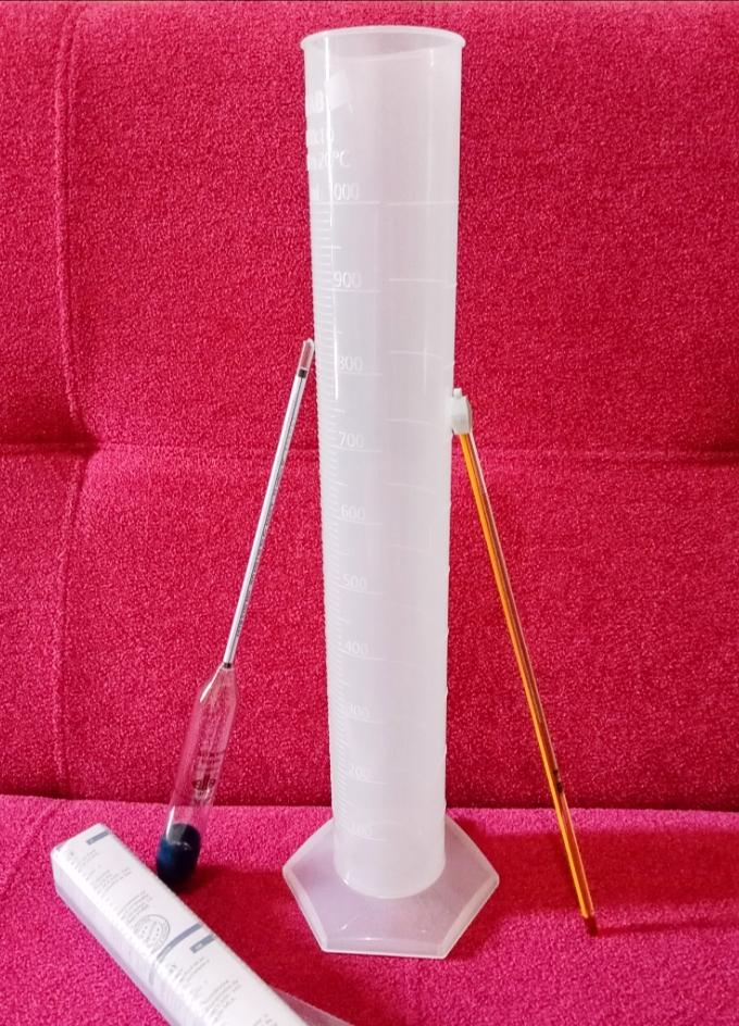 Jual Gelas Ukur 1L PP Hydrometer ASTM Solar 0.800-0.850 dan Termometer ...