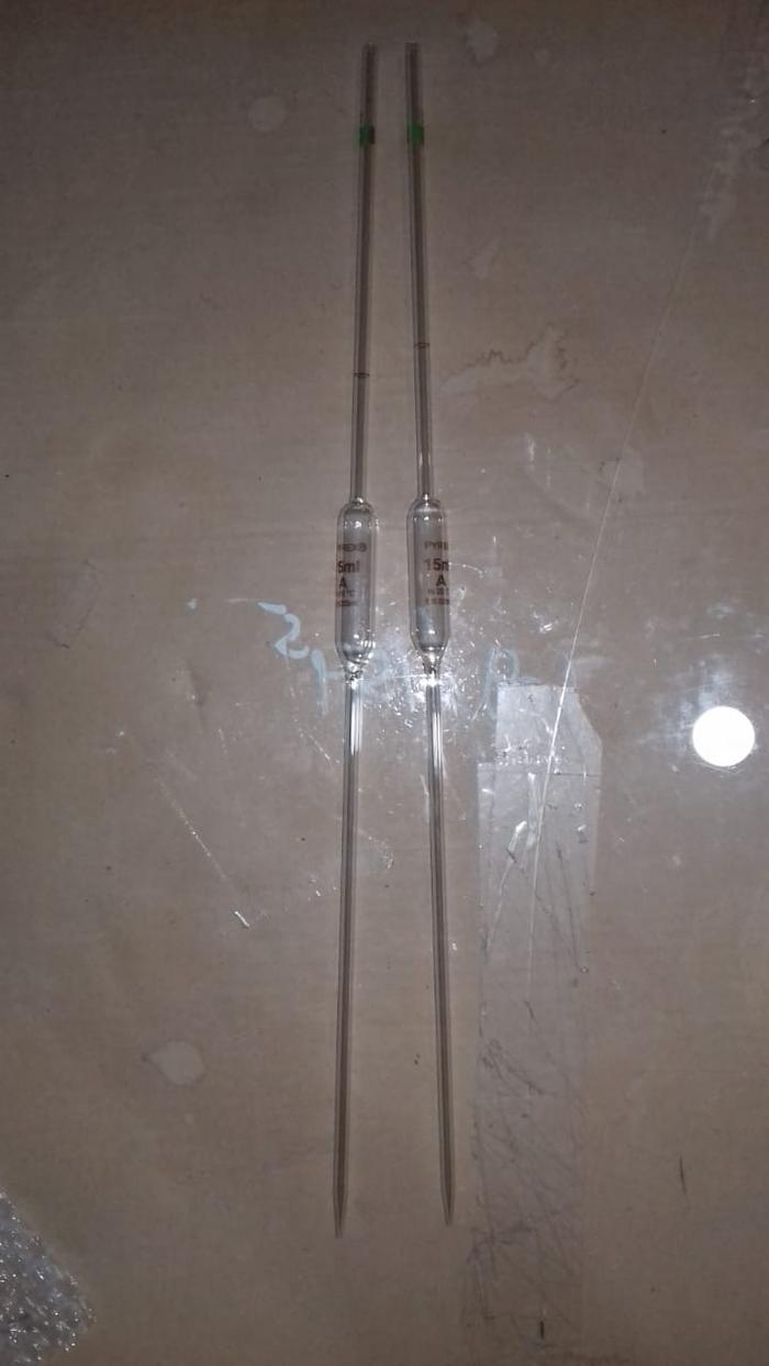 Jual Pipet Gondok / pipet volume 15 ml PYREX- Class A - Jakarta Selatan ...