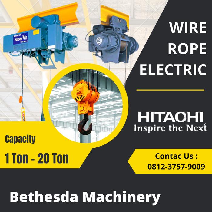 Jual Wire Rope Hoist 3 Ton x 6 Meter Hitachi A Series - Kota Surabaya ...