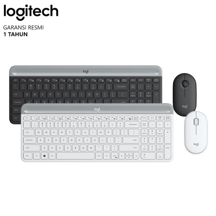 Promo Logitech MK470 Slim Wirelles Combo Mouse+Keyboard - Putih Cicil 0 ...
