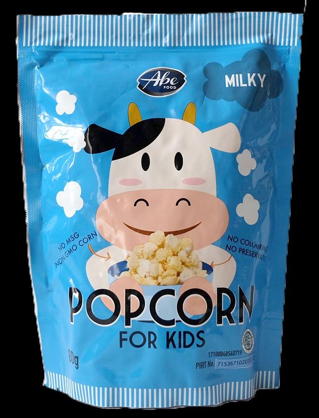 Jual ABE FOOD POPCORN FOR KIDS MILKY 80GR UNTUK USIA 1 TAHUN++ ...