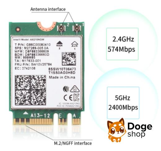 Jual Intel Ax210 Wifi 6e Card Wireless 6 Ac Ax Bluetooth 5.2 Ngff M.2 ...