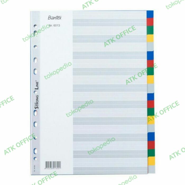 Jual Divider Bantex A4 20 Pages Color 6013 / Pembatas Kertas Bantex ...