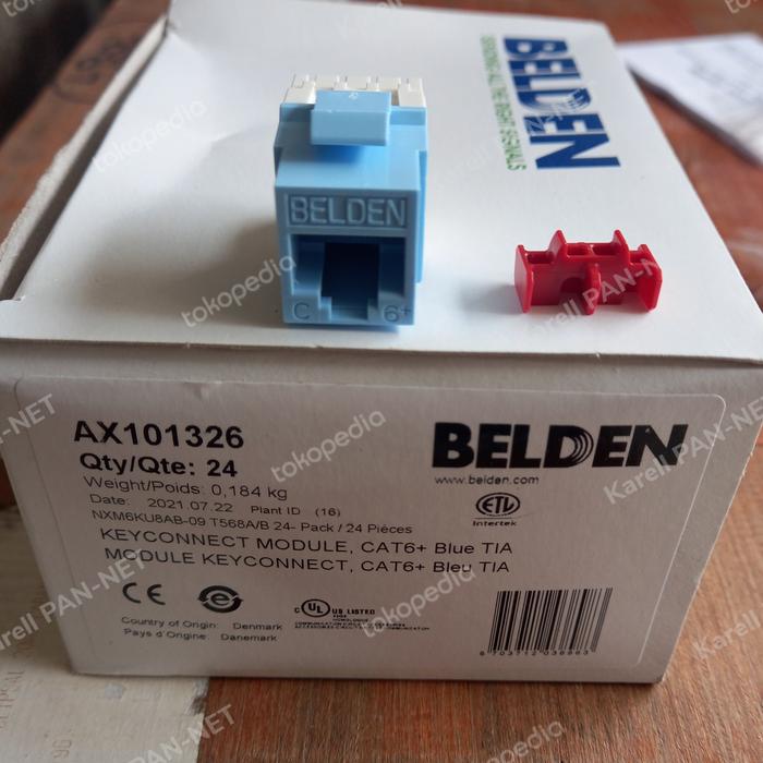 Jual Belden modular jack cat6 / cat.6 keystone - AX101326 BLUE ...