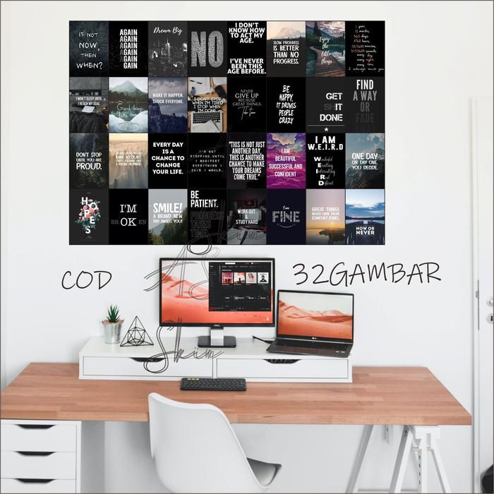 Jual POSTER DINDING AESTHETIC Quotes Kata-Kata SATU PAKET ISI 32 PCS ...