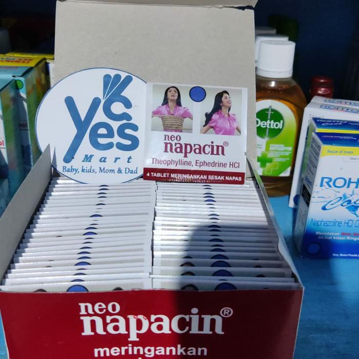 Jual Neo Napacin 1 Strip 4 Tablet Meringankan Sesak nafas Asma Napasin ...