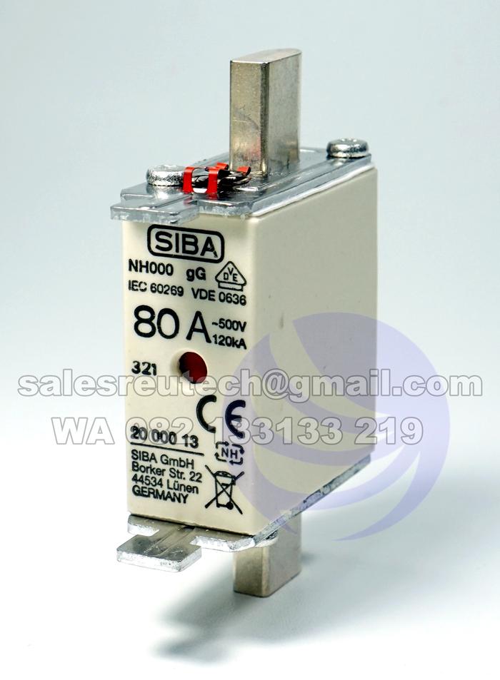 Jual Fuse SIBA NH000 80A 500V 2000013.80 - Kota Surabaya - REUTECH ...