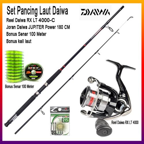 Jual Set Pancing Laut Daiwa dan Joran 180CM Original Lengkap Siap Pakai ...
