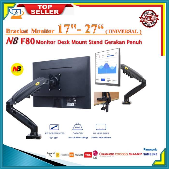 Jual Bracket TV Monitor meja non vesa 17- 27 inch GAS SPRING PLUS ARM ...