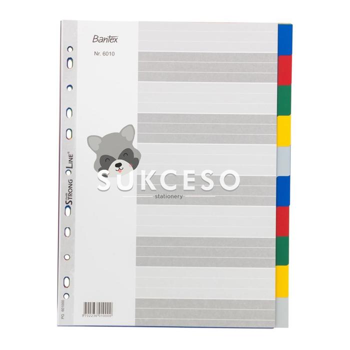 Jual Bantex PP Colour Divider A4 (10 pages) lembar 6010 00 / Pembatas ...