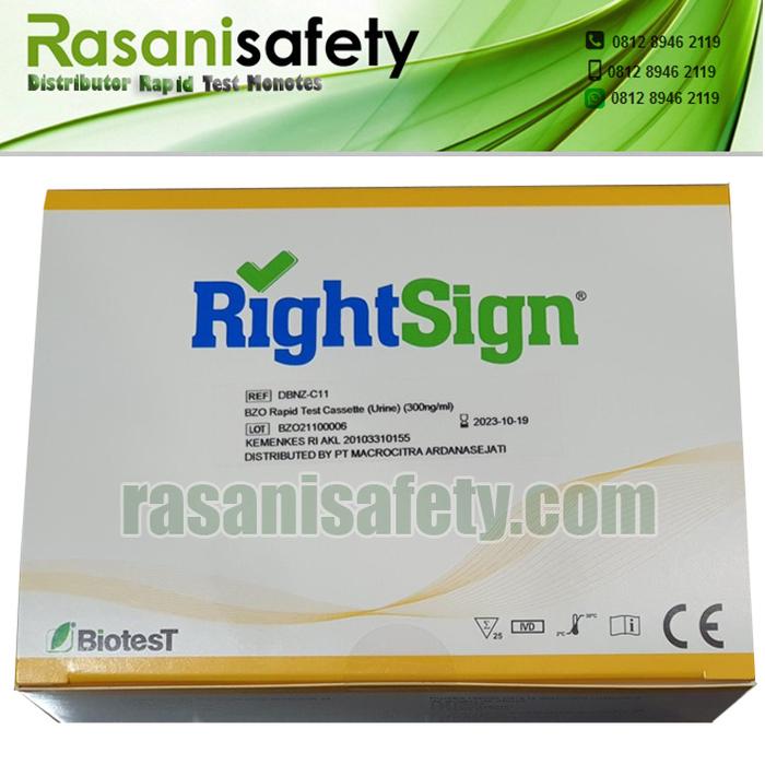 Jual BZO Test Device Right Sign Isi 25 Alat Tes Cassette Drugs ...