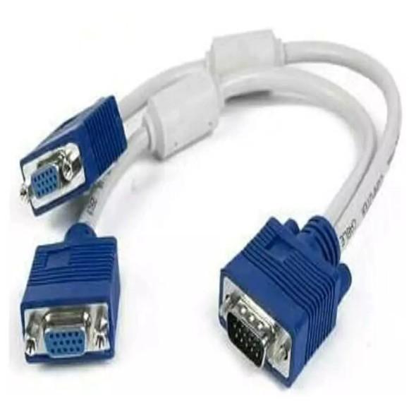 Jual Kabel VGA splitter cabang 1male ke 2female DB15 - VGA Splitter 2 Port - Jakarta Pusat ...