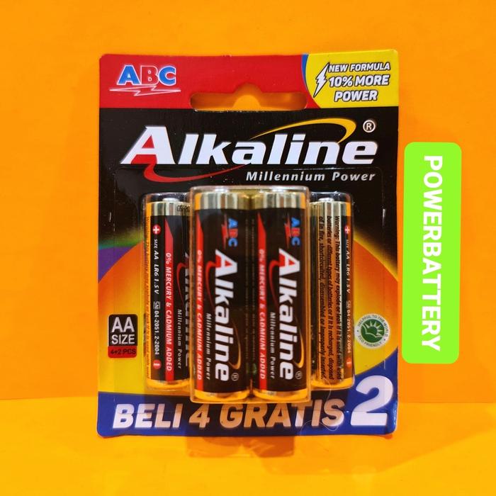 Jual ABC Alkaline AA (A2) 1.5V isi 6 PIECES Alkaline Battery - Jakarta ...