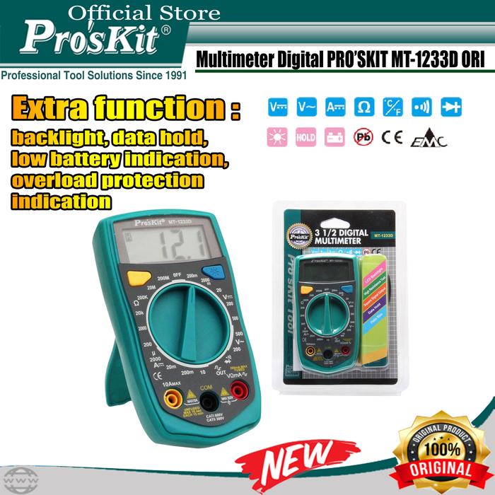 Promo Proskit Multitester Digital Mini PRO'SKIT MT-1233D Multimeter ...