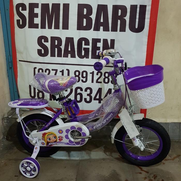 Jual sepeda anak mini 12 evergreen daisy new ungu - Kab. Sragen ...