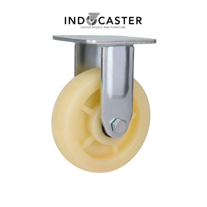 Jual Roda Trolley/Troly/Troli Nilon/ Nylon Heavy Duty Diameter 8" Plat ...