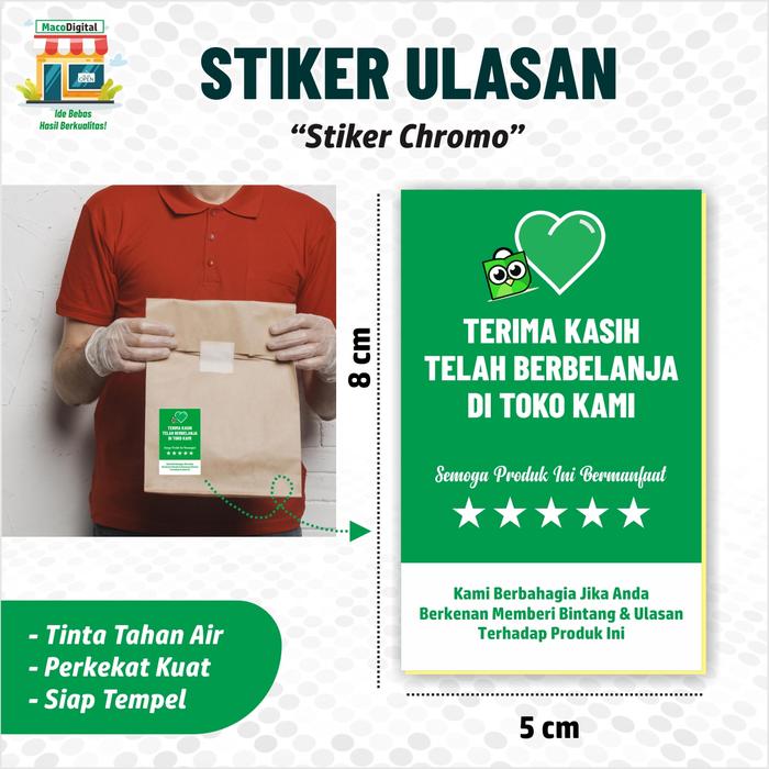 Jual Stiker Ulasan Produk Stiker Terima Kasih - Kota Pekalongan - Maco ...