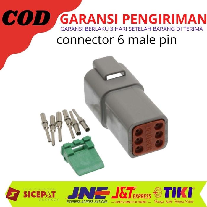 Jual Deutsch connector 6 male pin konektor kabel sambungan kabel jantan ...