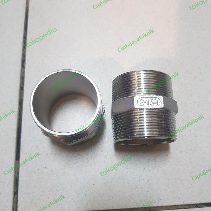 Jual doubel nepple ss 304 2 inch / double nepel stainless steel ...