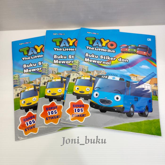 Jual Buku Tayo the little bus - Buku stiker dan mewarnai | Buku anak ...