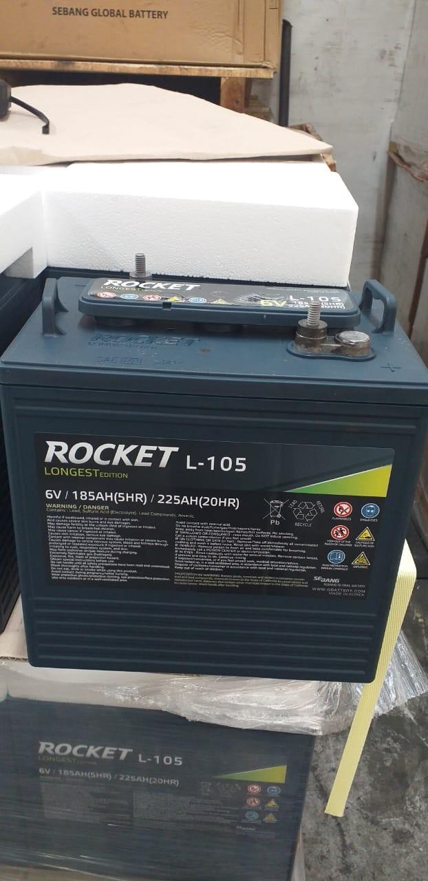 Jual aki accu battery rocket L105 6volt225ah aki mobil golf trojan T ...