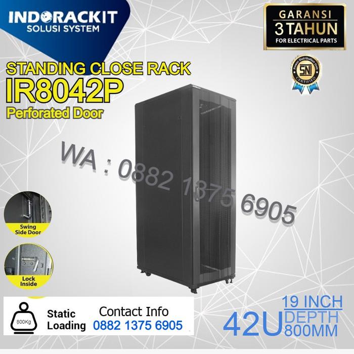Jual Close Rack INDORACK Perforated Door Rak Server 42U Depth 800mm ...