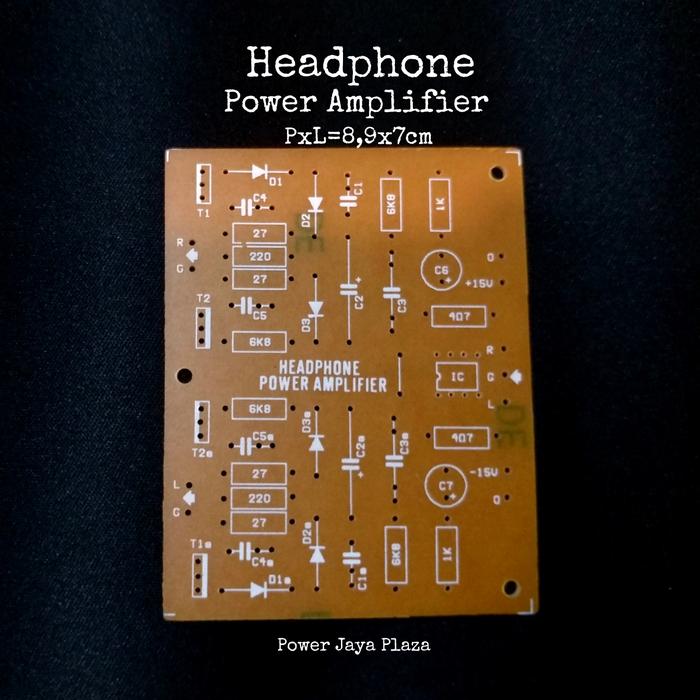 Jual Pcb Headphone Power Amplifier pakai IC NE5532 NE 5532 (Lownoise ...