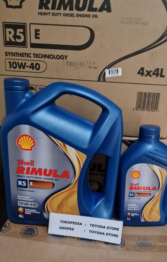 Jual Oli Shell Rimula R5 10w-40 diesel engine oil 4 liter Oli mesin ...