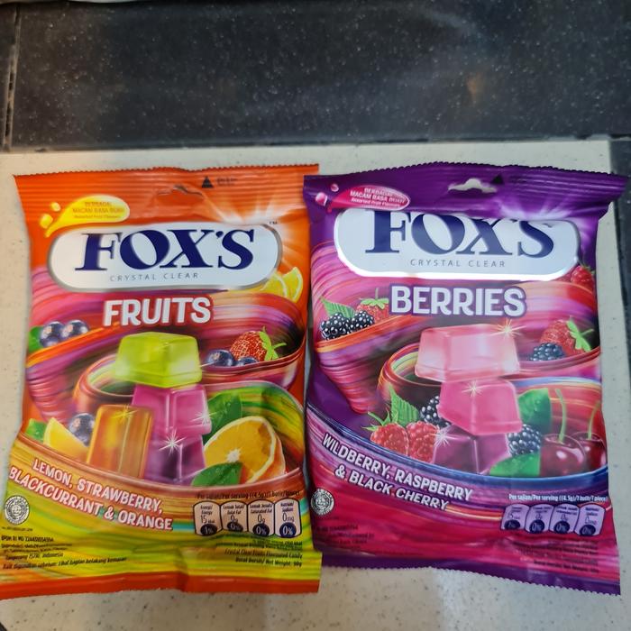 Jual Fox's crystal clear permen fruits or berries 90gr rasa buah candy ...