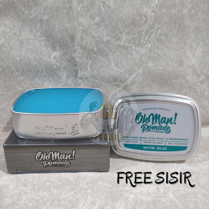 Promo POMADE OH MAN NUTRI BLUE FIRM HOLD 85 GRAM WATERBASED UKURAN ...
