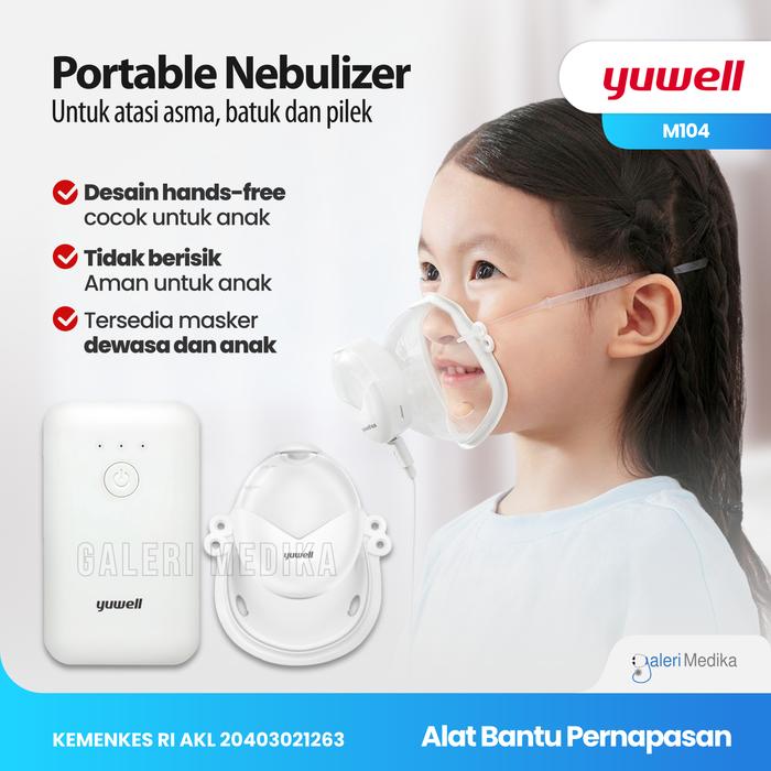 Jual Yuwell M104 Nebu Portable Mesh Nebulizer Alat Uap Bantu Pernafasan ...