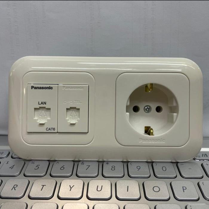Jual stop kontak + data lan cat 6 + outlet telpon panasonic - Jakarta ...