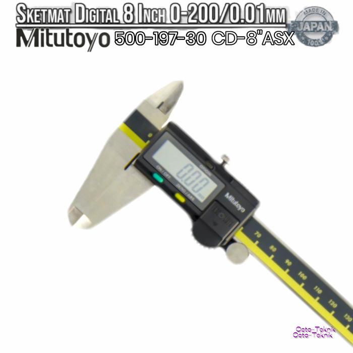 Jual digital caliper Mitutoyo 500-197-30 CD-8"ASX Sigmat 8inch /0-200mm ...