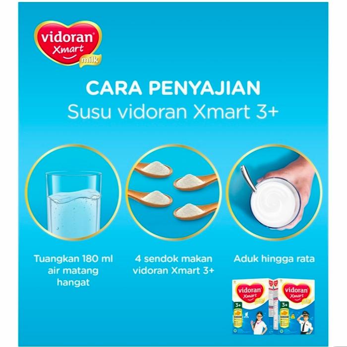 Jual Vidoran Xmart 3+ Susu Pertumbuhan Anak 3-5 Tahun Madu 350g Di ...