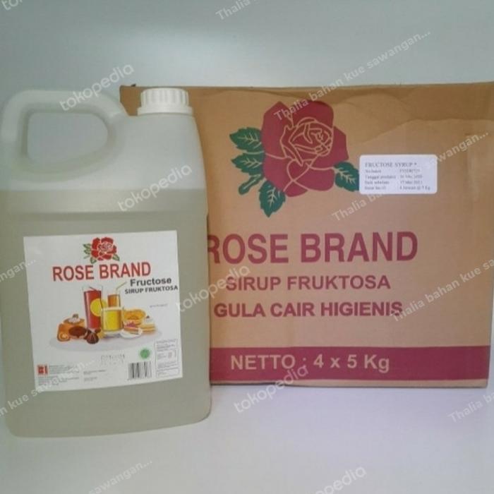 Jual ROSE BRAND FRUCTOSE/GULA CAIR GALON 5KG UNTUK MINUMAN, CAKE, ROTI ...
