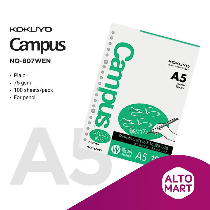 Jual KOKUYO Campus Paper Loose Leaf Refill A5 Isi Ulang Kertas Binder ...