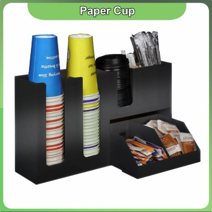 Jual Rak Akrilik Paper Cup Holder Sederhana Complete Model B - Hitam Di ...