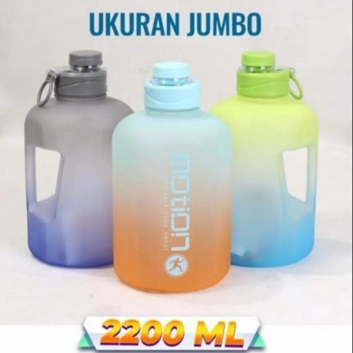 Jual botol minum 2 liter viral botol air tempat air botol pelangi galon ...